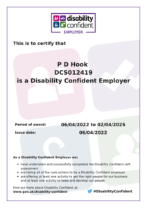 Disability Confident – P.D.Hook Hatcheries